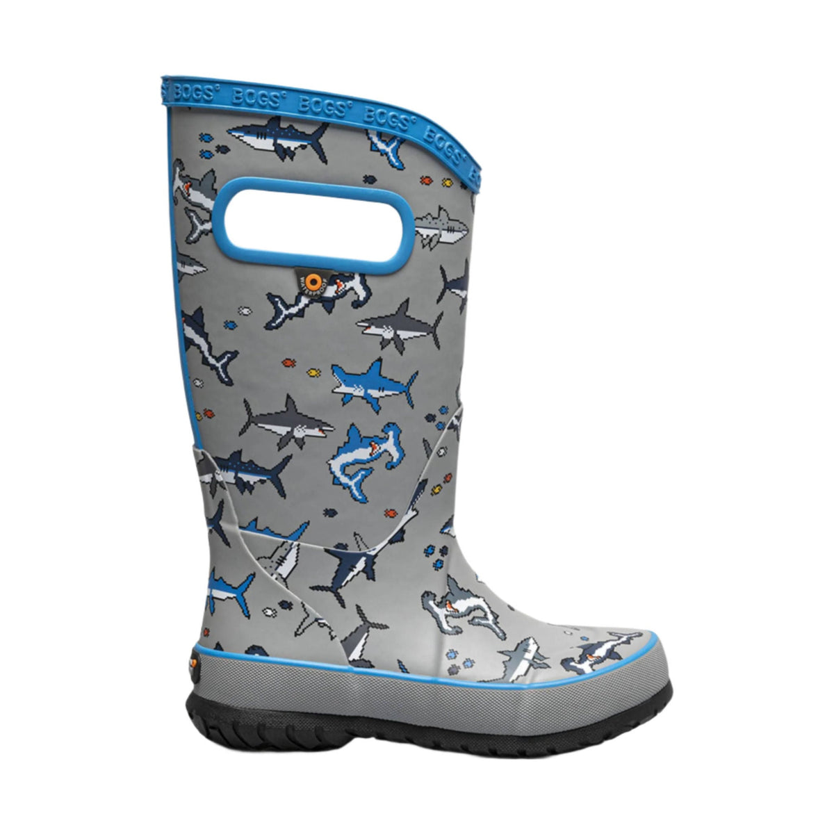 Bogs Kids' Pixel Shark Rain Boots - Gray Multi – Lenny's Shoe & Apparel