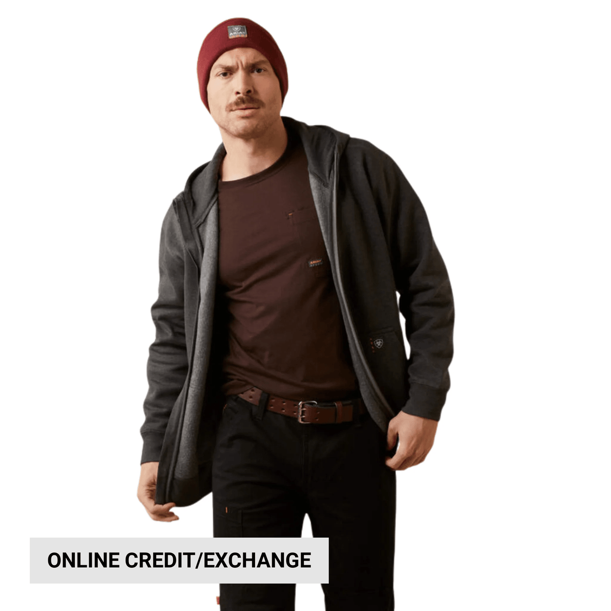 Ariat Men's Born For This Full Zip Hoodie - Charcoal Heather – Lenny's ...