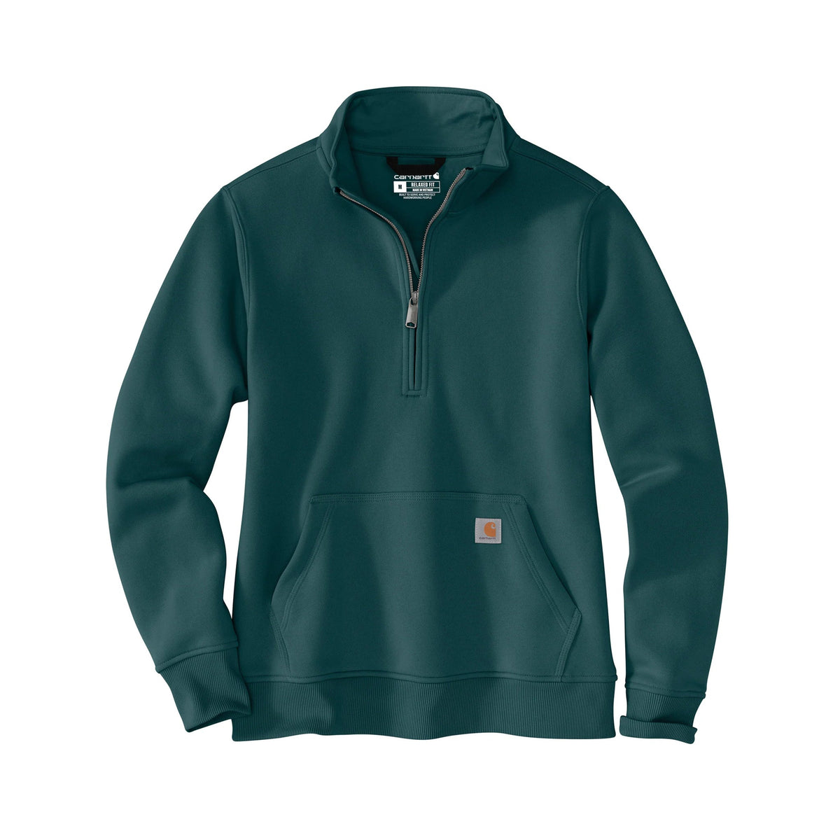Carhartt Women's Relaxed Fit Midweight Quarter Zip Mock Neck Sweatshir ...