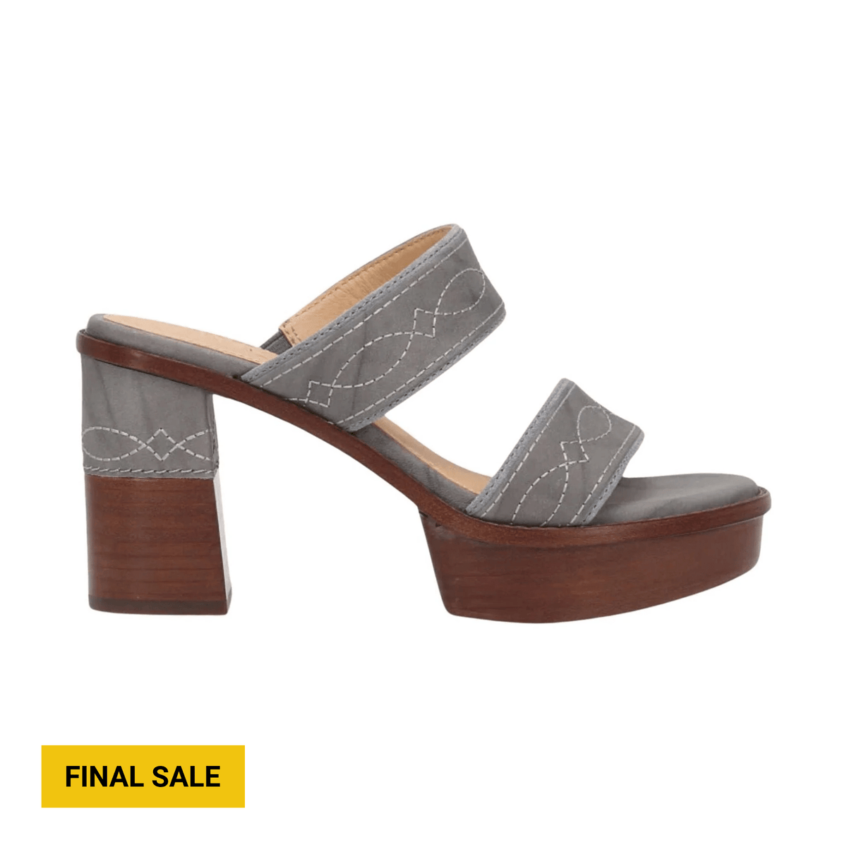 Frye Women's Pipa Woodstock 2 Band Platform Sandal - Grey Sky – Lenny's ...