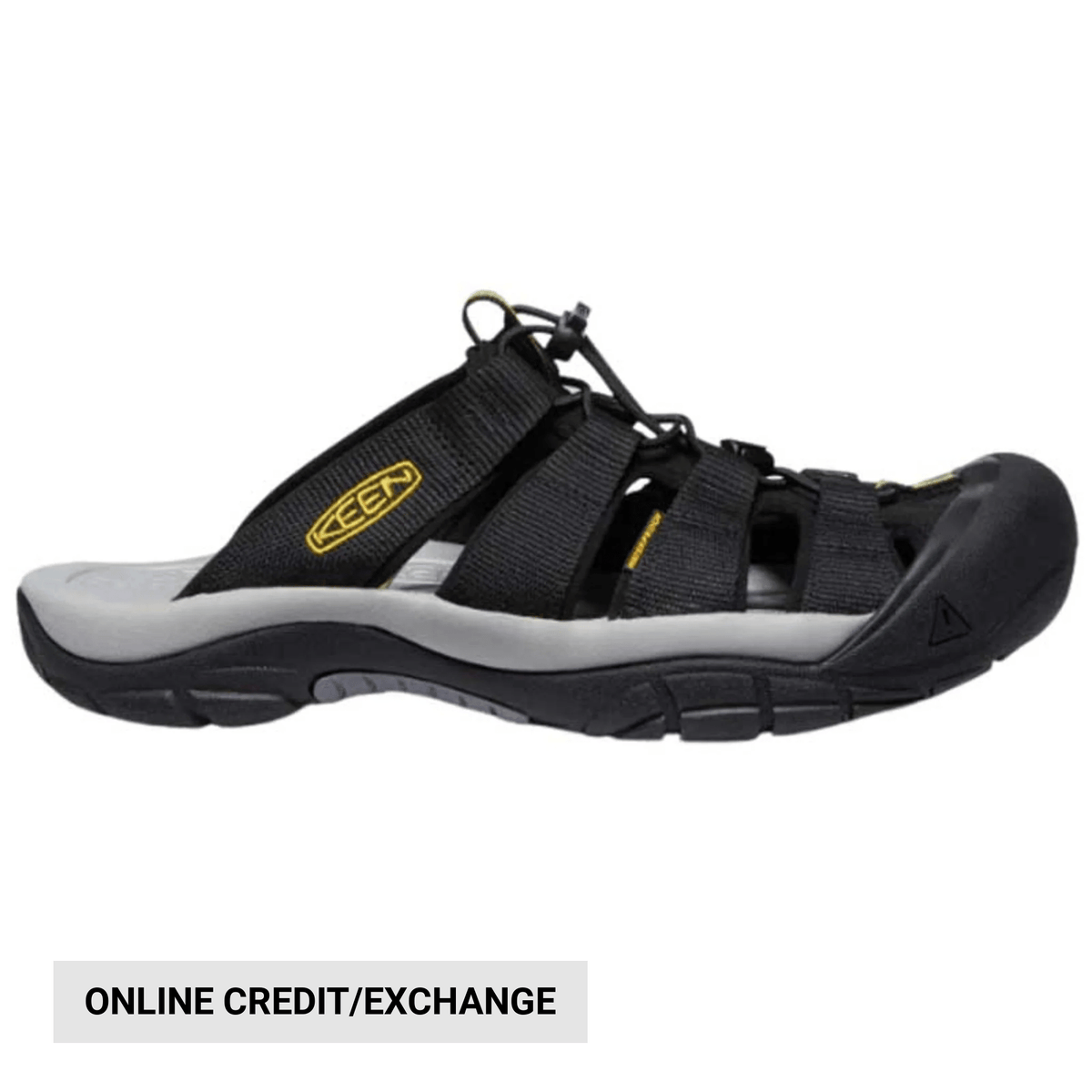 Keen Men S Newport Slide Black Keen Yellow Lenny S Shoe Apparel
