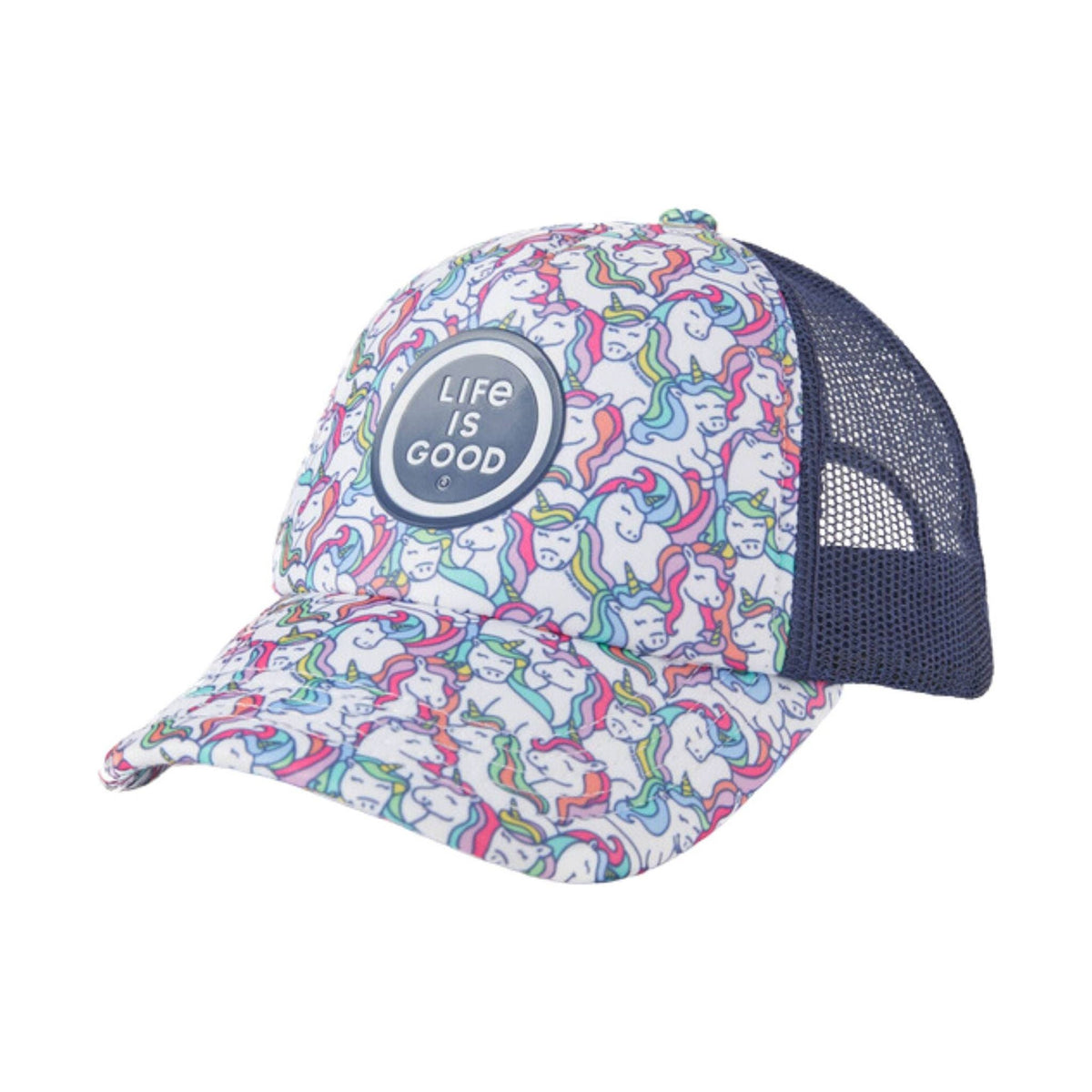 Life Is Good Kids' Unicorn Friends Pattern Trucker Hat - Cloud White ...