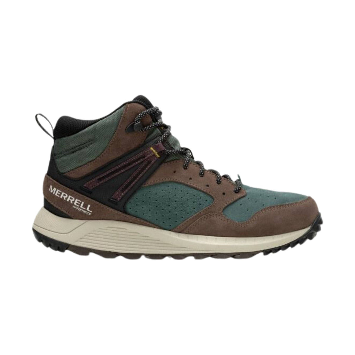 Merrell Men's Wildwood Mid Leather Waterproof Hiking Boot - Forest ...