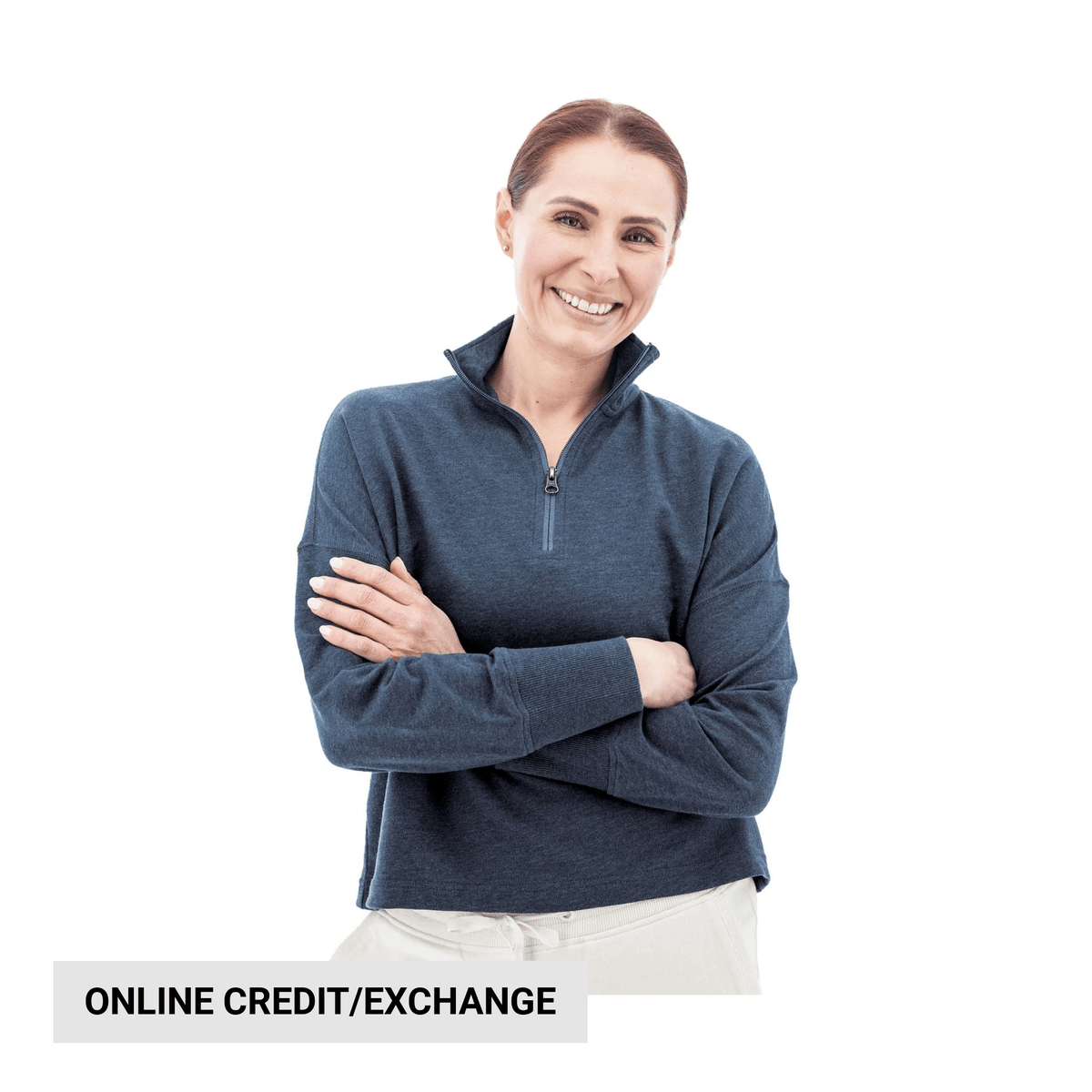 Old Ranch Women's Corina Recycled Quarter Zip Pullover - Midnight Navy ...