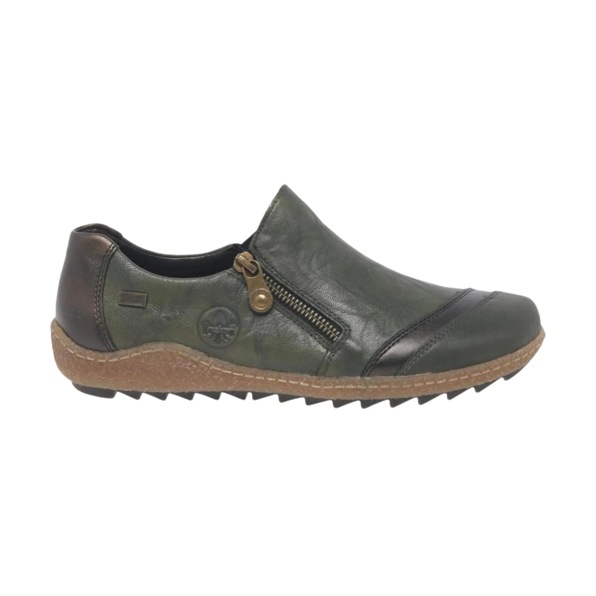 Rieker Women's Liv Slip Zip Shoes - Forest – Lenny's Shoe & Apparel