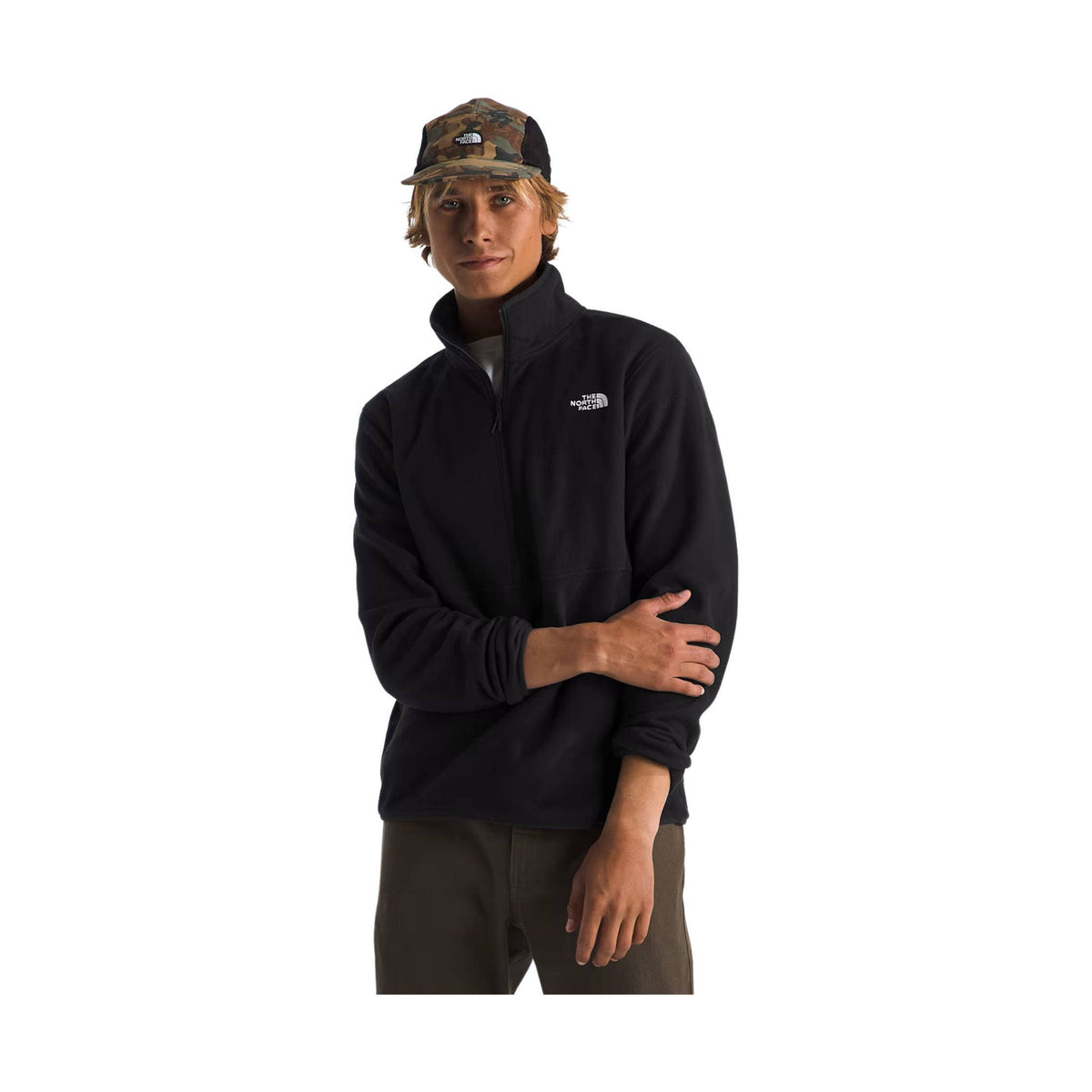 The North Face Men's Glacier Fleece Half Zip - Black – Lenny's Shoe ...