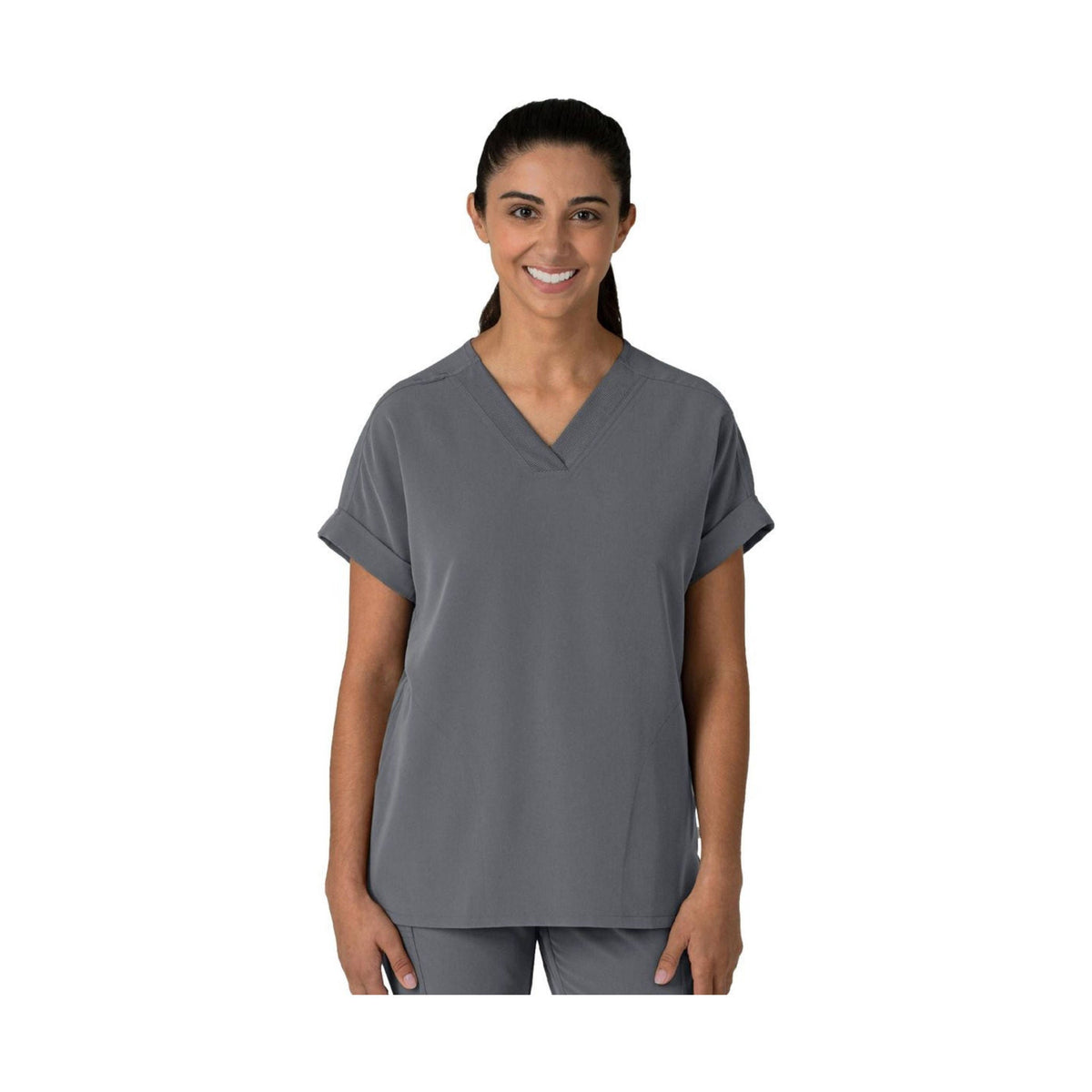 Wink Women's Drop Shoulder Boxy Scrub Top - Pewter – Lenny's Shoe & Apparel