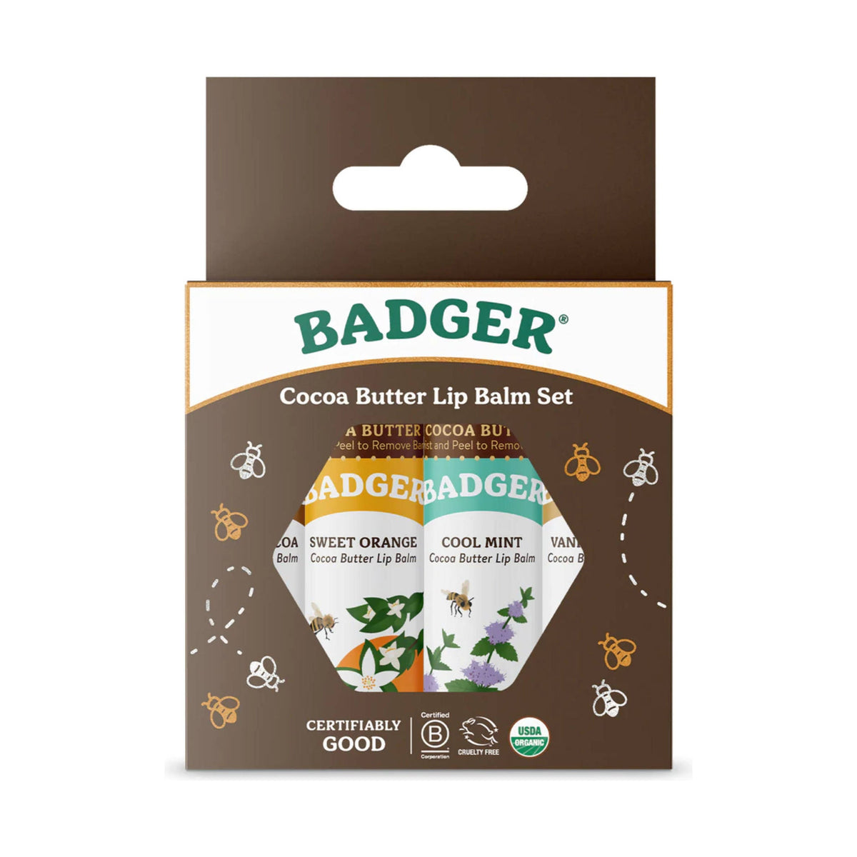Badger Cocoa Butter Lip Balm 4-Pack - Brown Box – Lenny's Shoe & Apparel